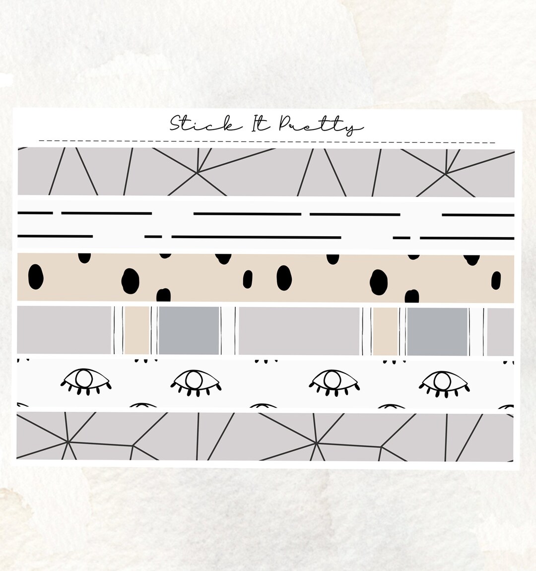 Simplicity Sticker Strips / Planner Stickers - Etsy