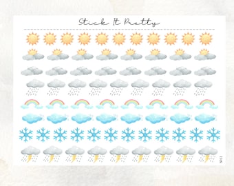 Weather Tracking Printable Planner Stickers for Erin Condren ...