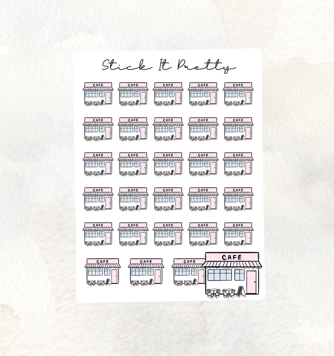 EXCLUSIVE Cafe Icon Planner Stickers - Etsy