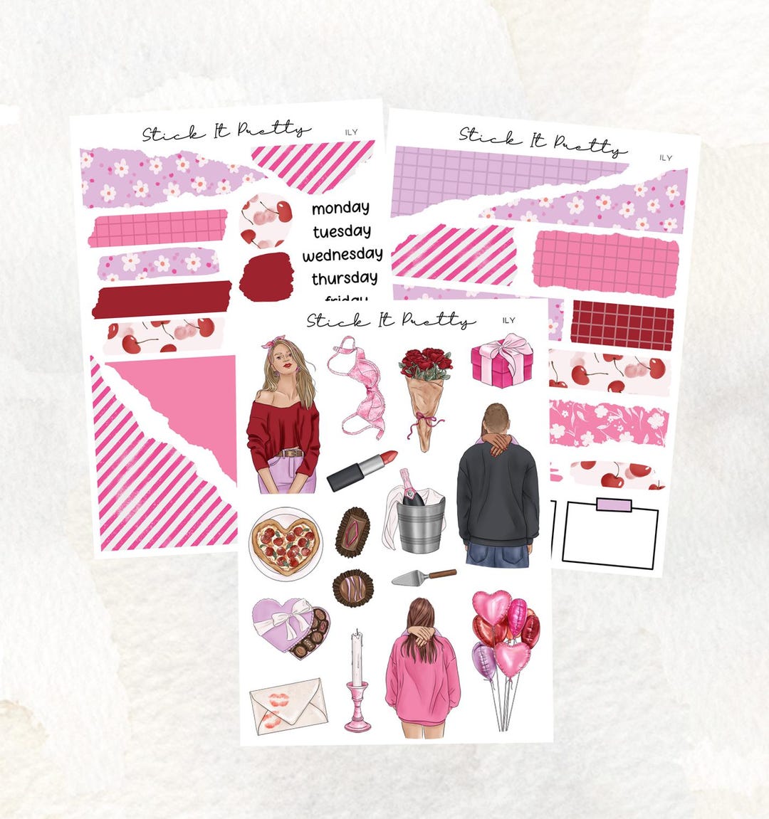 ILY Journaling Planner Sticker Kit - Etsy