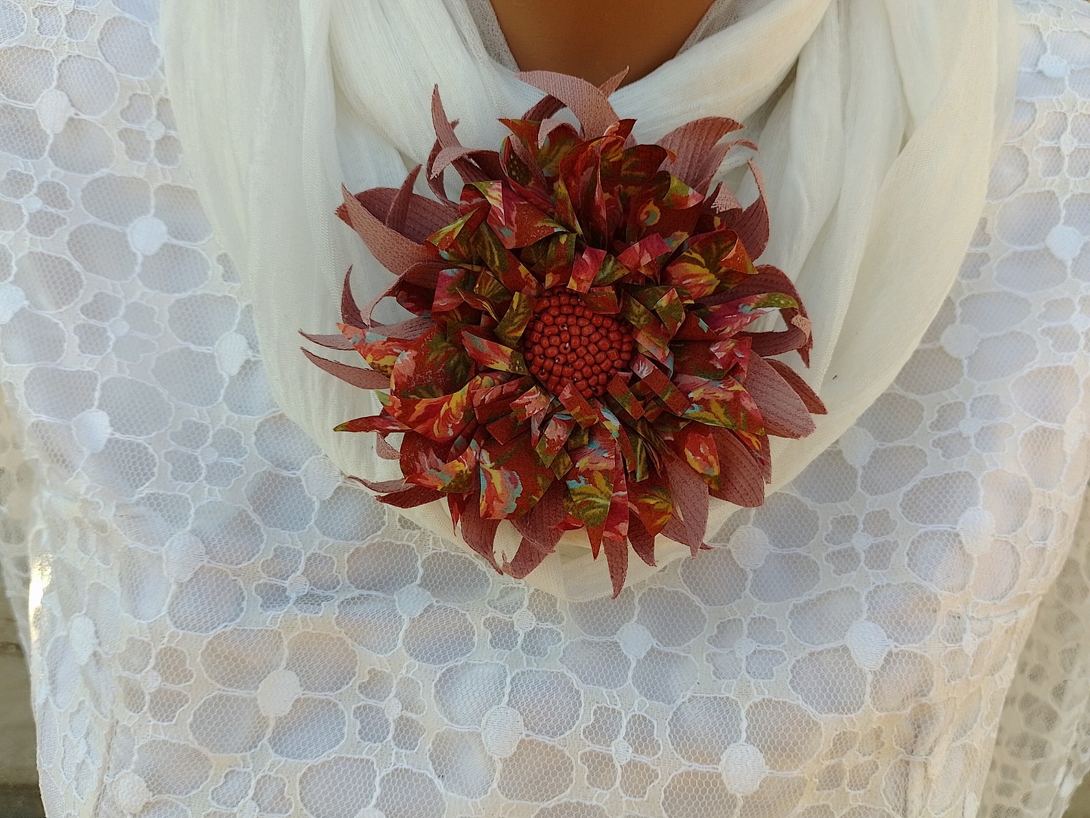 Dress Flower Fabric Jeans Flower Brooch - Etsy