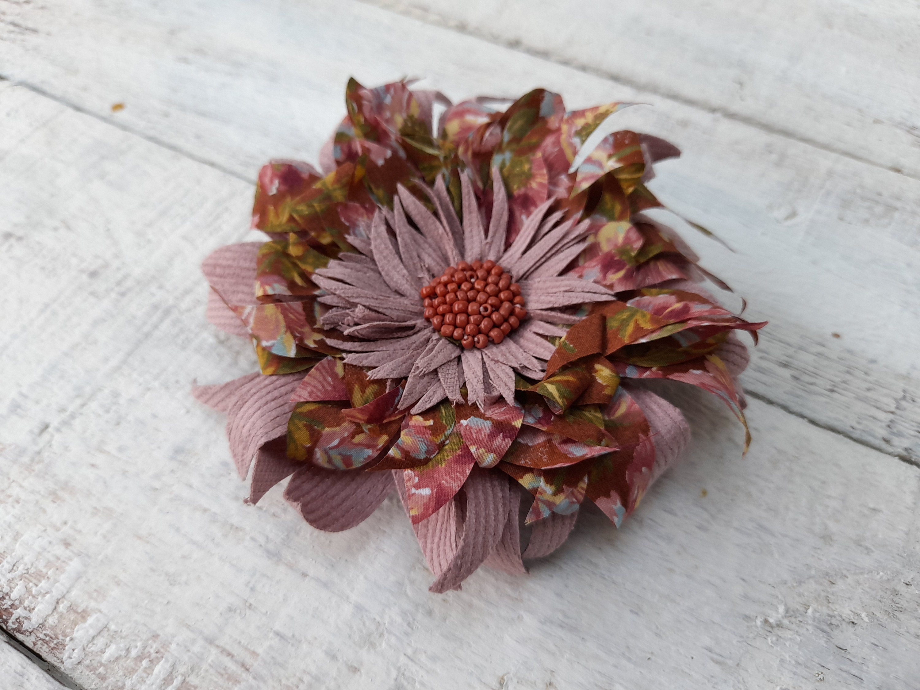 Dress Flower Fabric Jeans Flower Brooch - Etsy