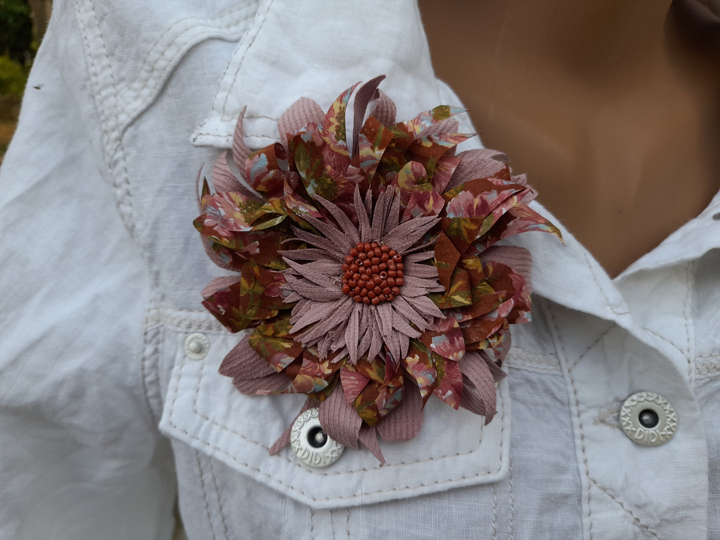 Dress Flower Fabric Jeans Flower Brooch - Etsy