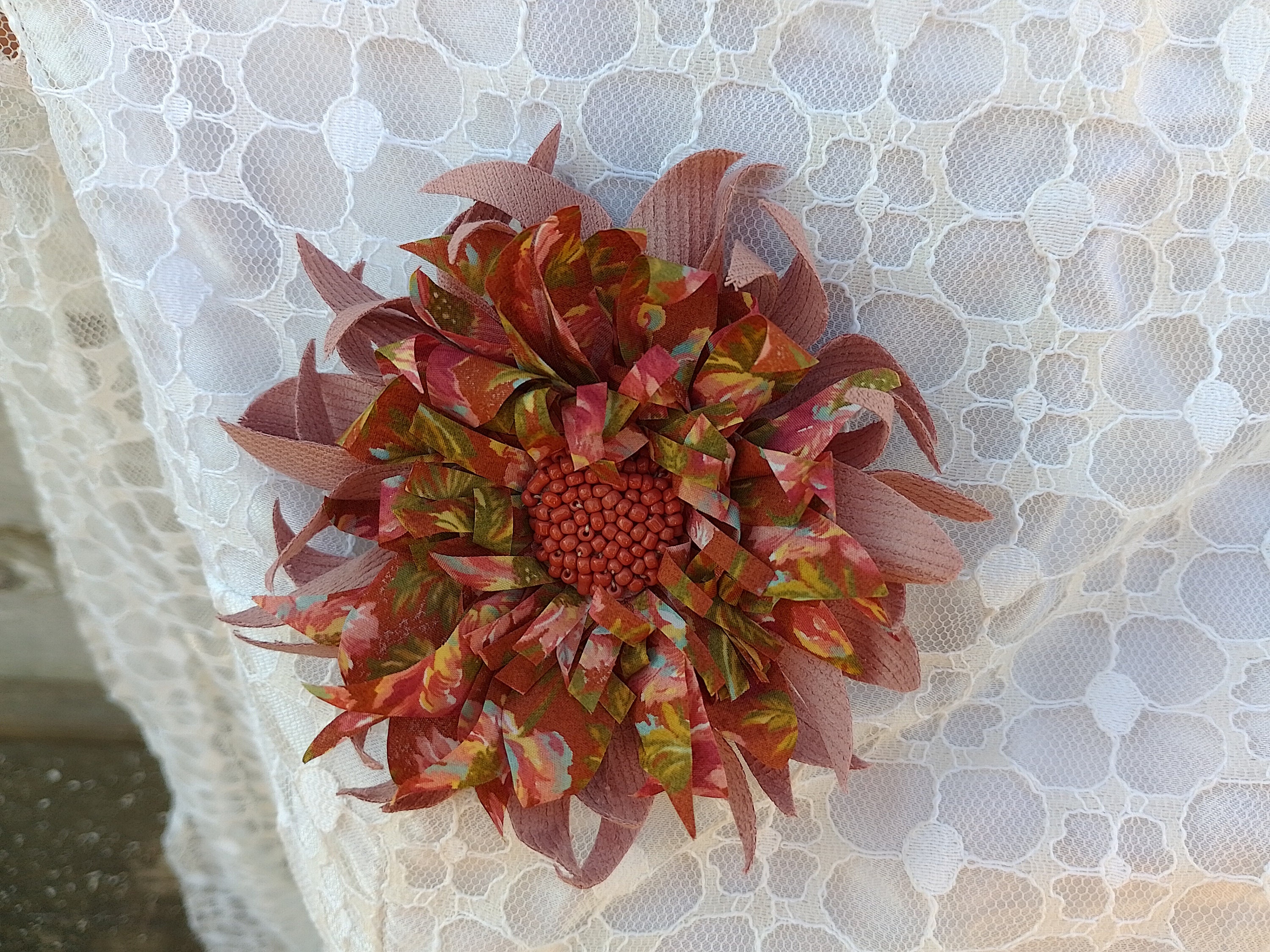 Dress Flower Fabric Jeans Flower Brooch - Etsy