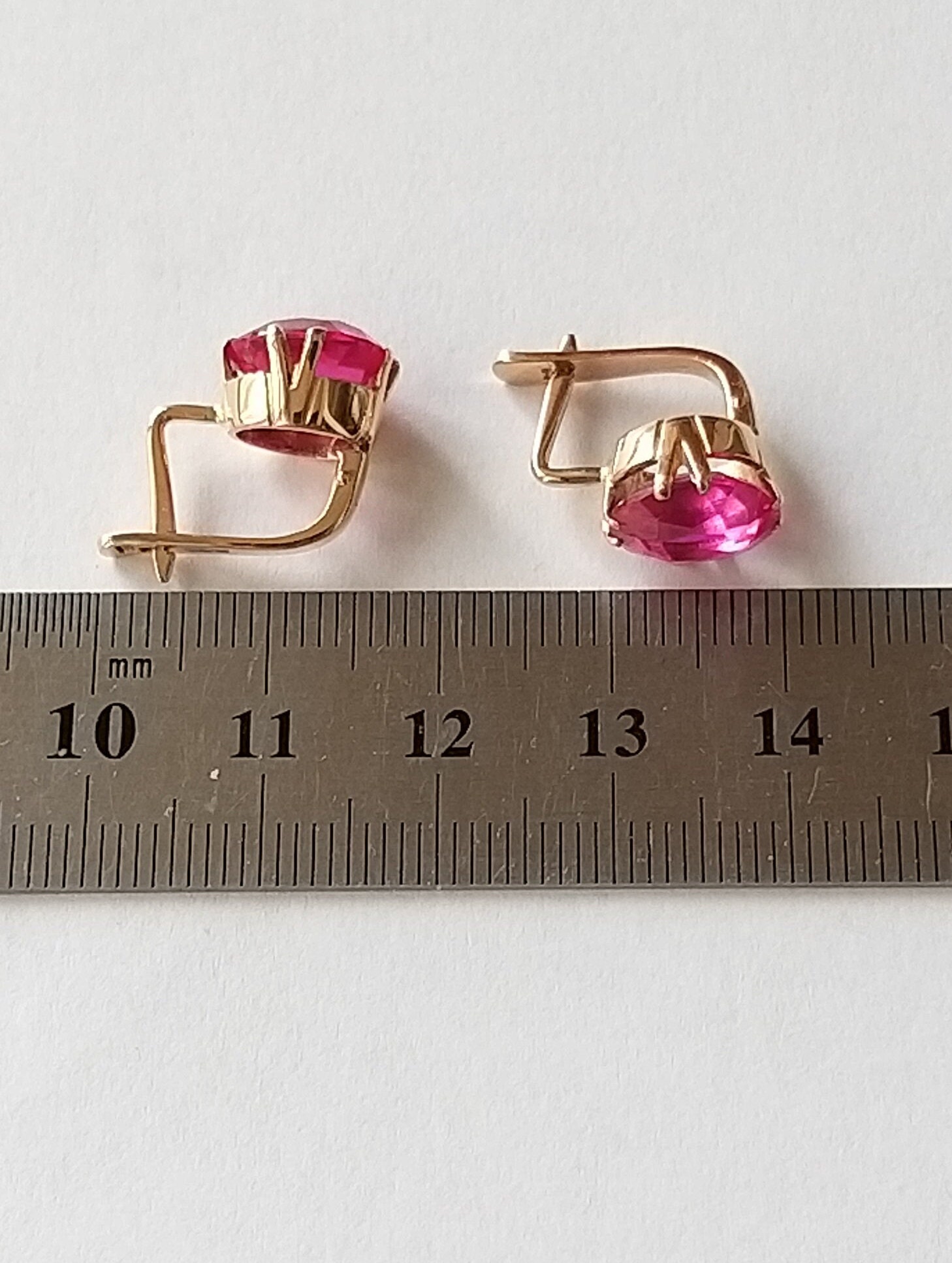 Natural Ruby Vintage Gold 583 Star Solid Gold Rose Gold - Etsy