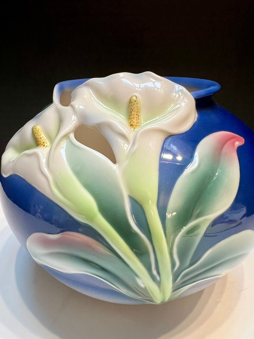 Franz Fine Porcelain Double Calla Lily Vase Item XP1887 Beautiful ...