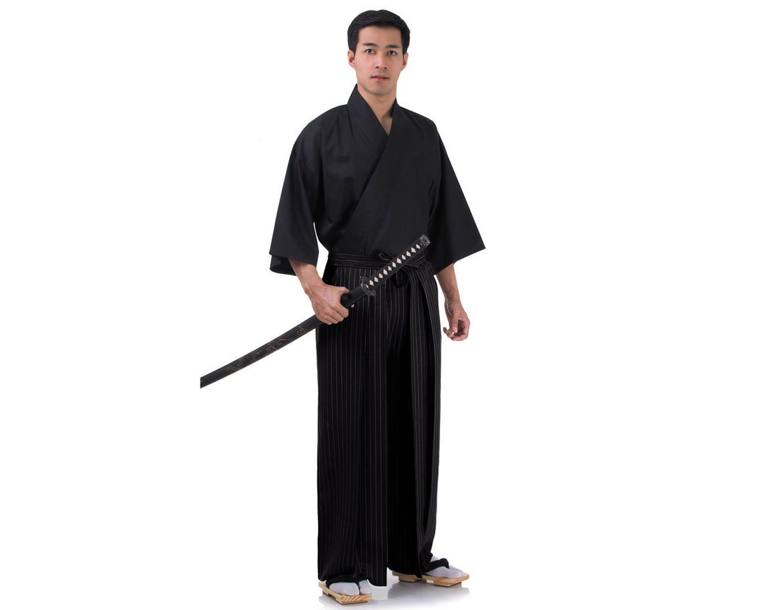 Traditional Japanese Kendo Budo Samurai Yukata Kimono Set for Men and Woman 2 Pieces Kendo Gi ...