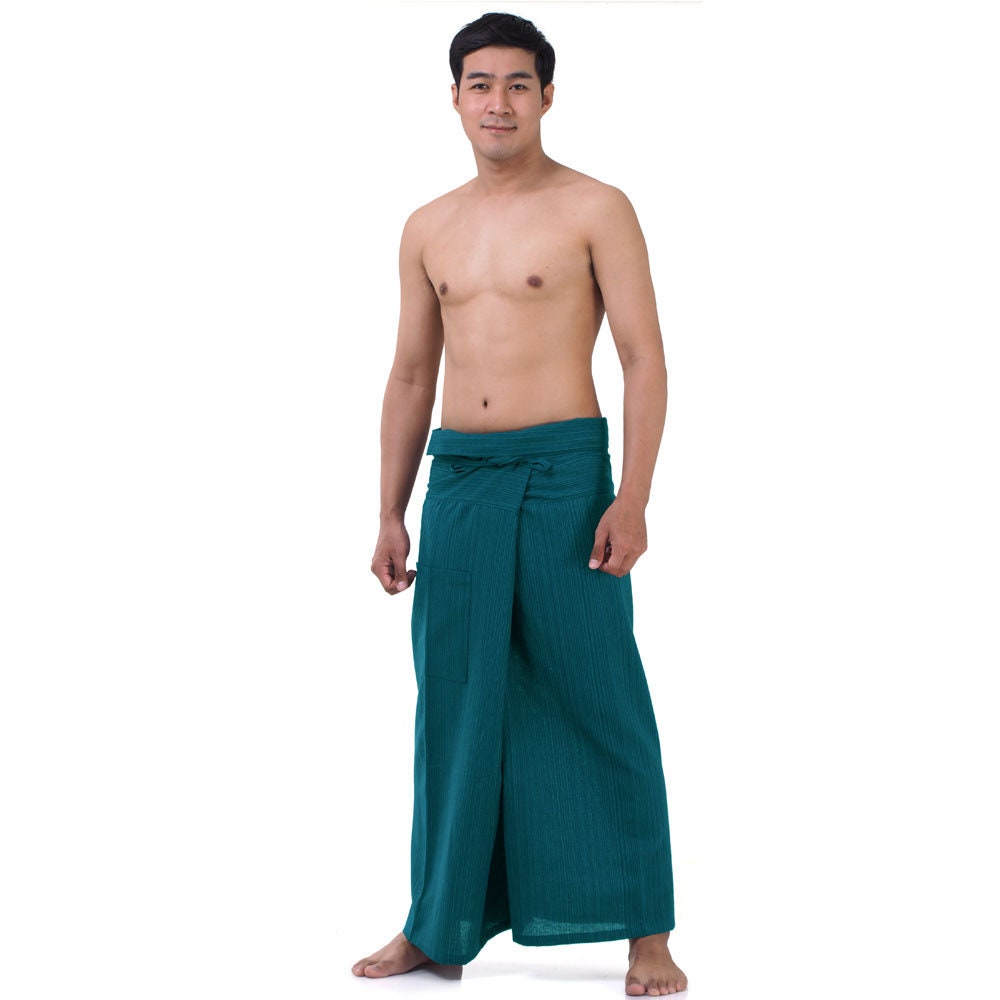 Vegan thai fisherman pants traditional wrap pants unisex for | Etsy