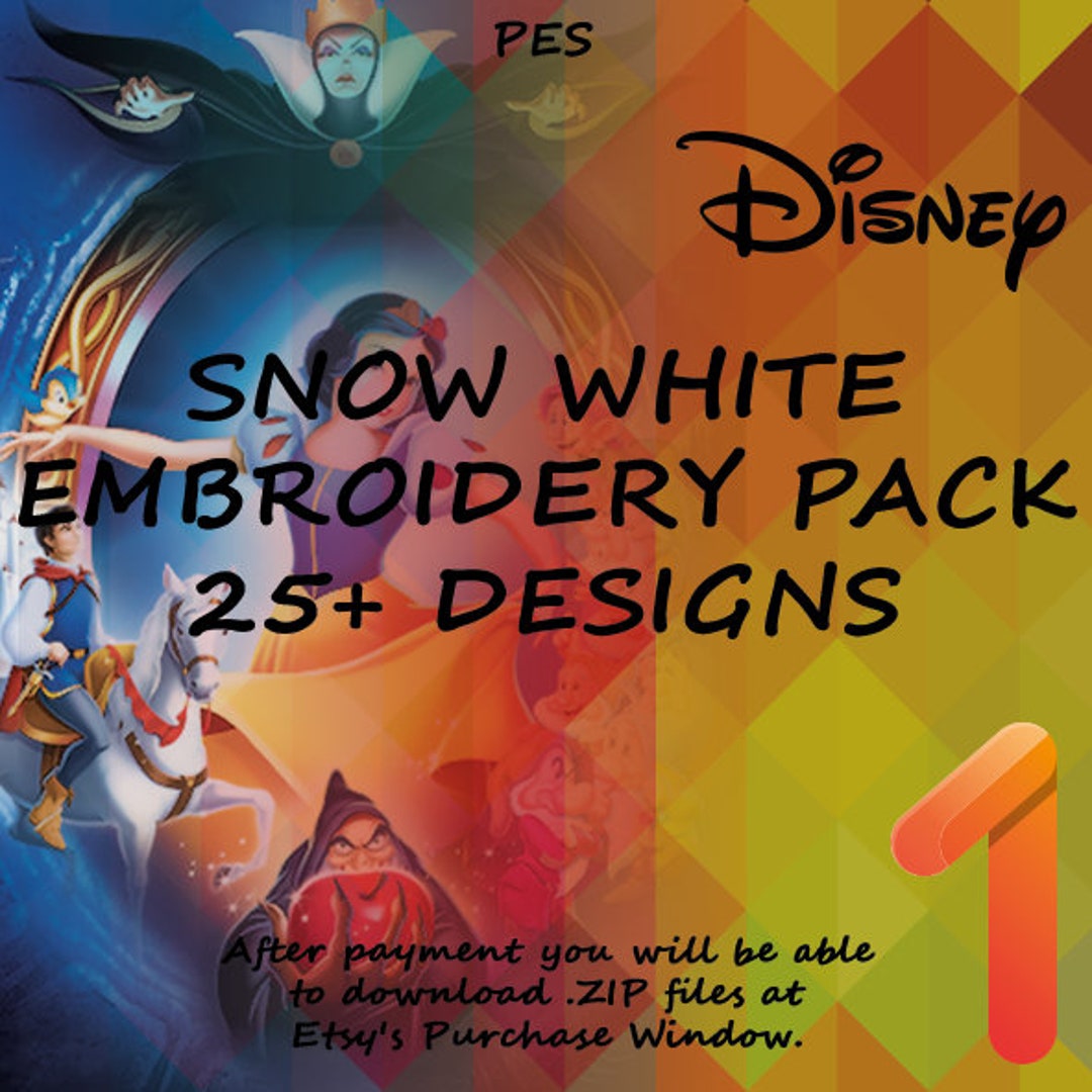 Snow White Embroidery Design Bundle - 25+ Designs!!! - Etsy