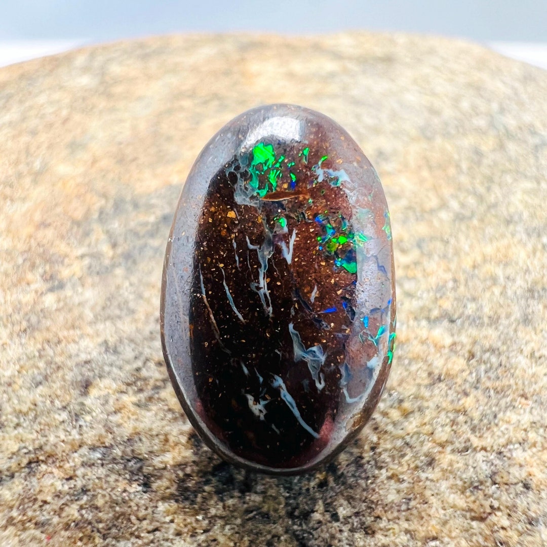 Boulder Opal Jewelry 3.4cts Natural Stone From Australia - Etsy