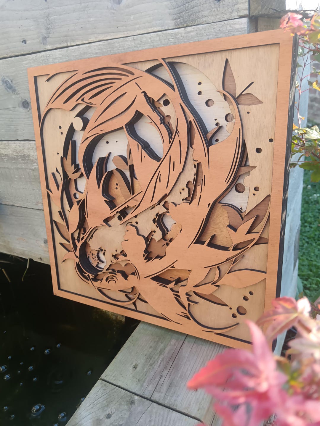 Multi-layered Cutouts of Reclaimed Wood Representing a Koi Carp - Etsy