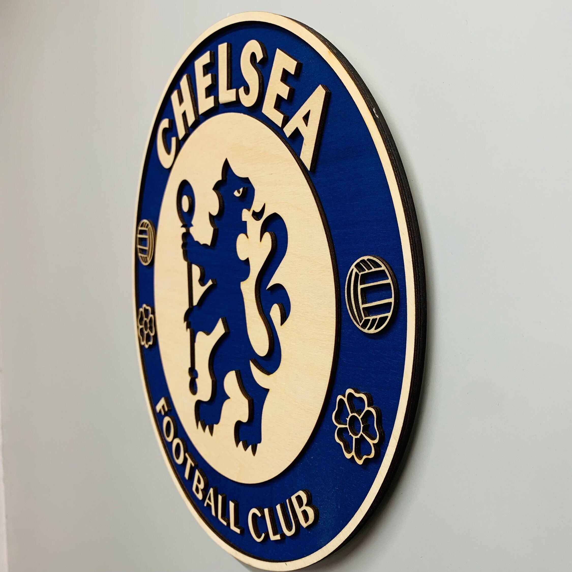 Chelsea FC Handcrafted Wooden Crest - Etsy