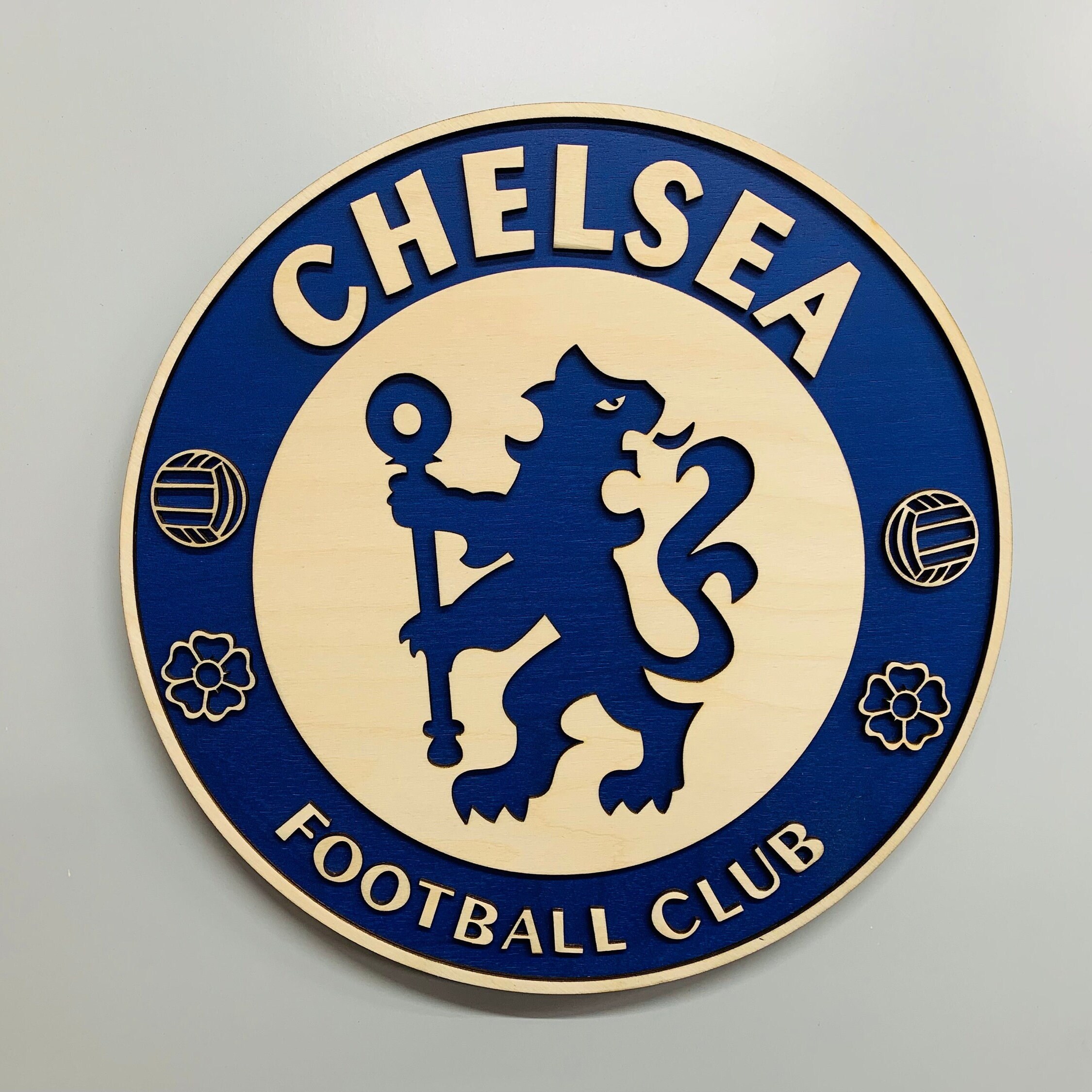 Chelsea FC Handcrafted Wooden Crest - Etsy
