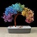 Handmade Rainbow Wire Bonsai Tree: Colorful Aluminum Sculpture - Etsy