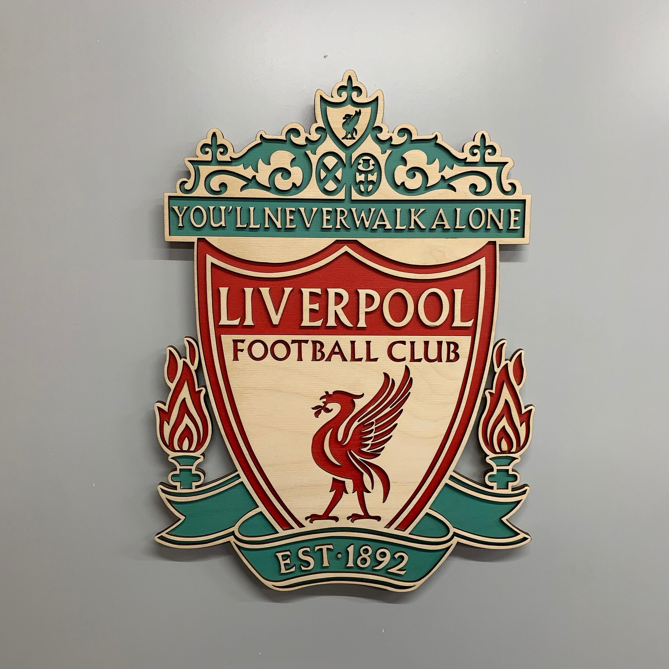 Footie Gifts Liverpool Metal Retro Logo Sign, 59% OFF