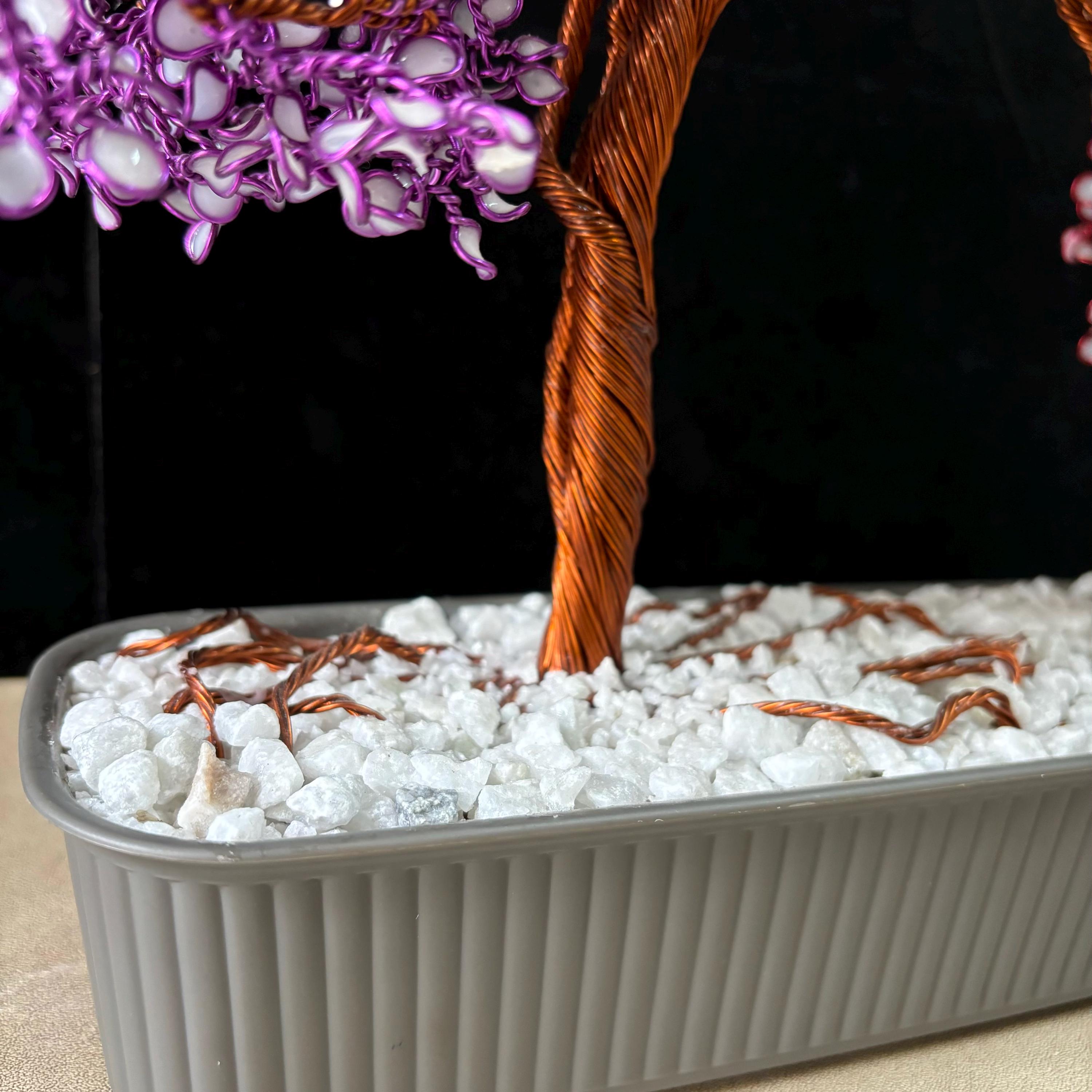 Handmade Rainbow Wire Bonsai Tree: Colorful Aluminum Sculpture - Etsy