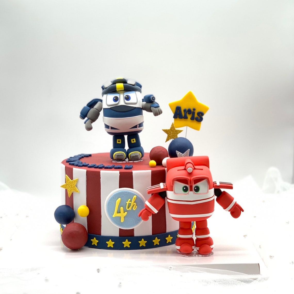 Robot Trains Kay Alf Birthday Cake Topper Personalised - Etsy