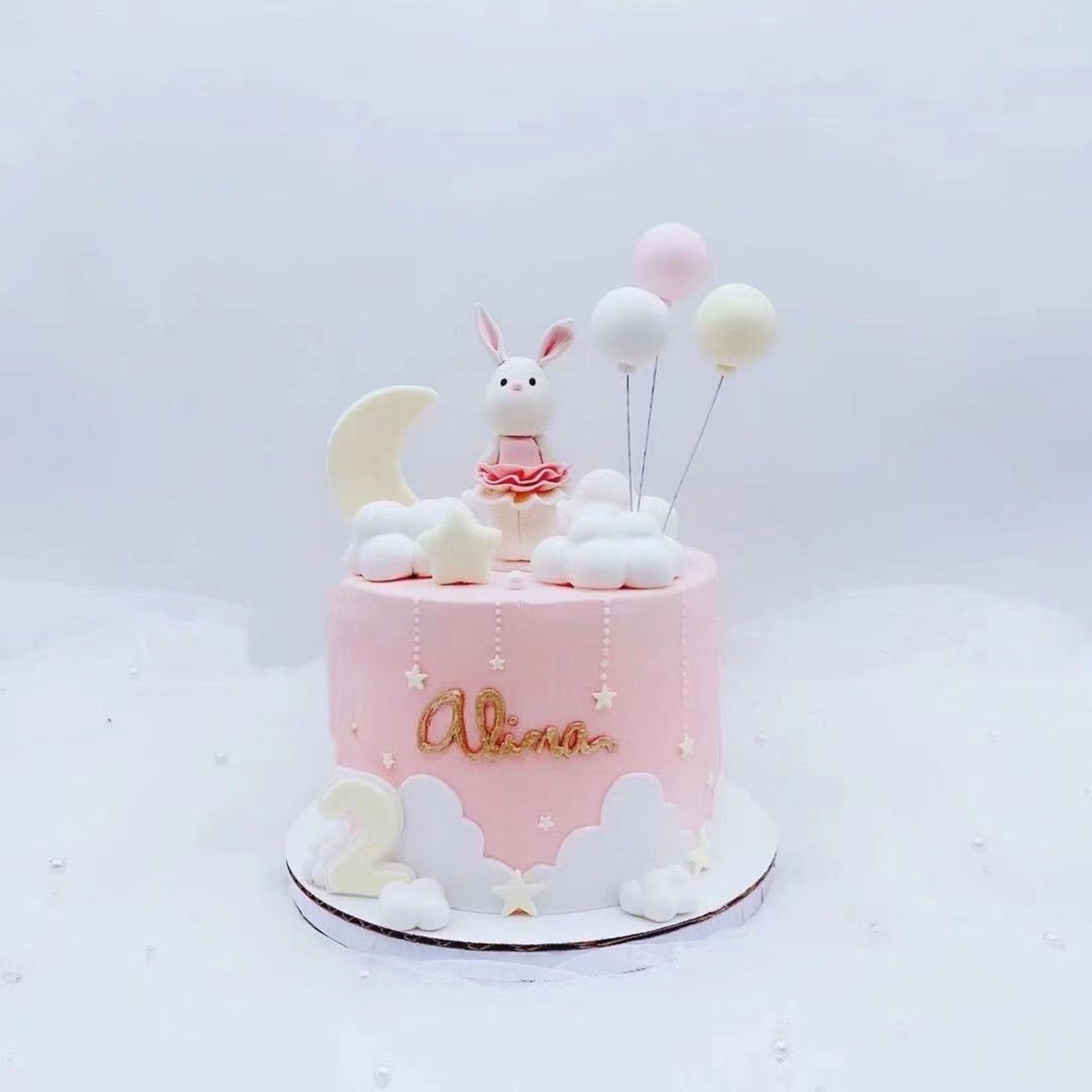 Bunny Birthday Cake Topper, Personalised - Etsy
