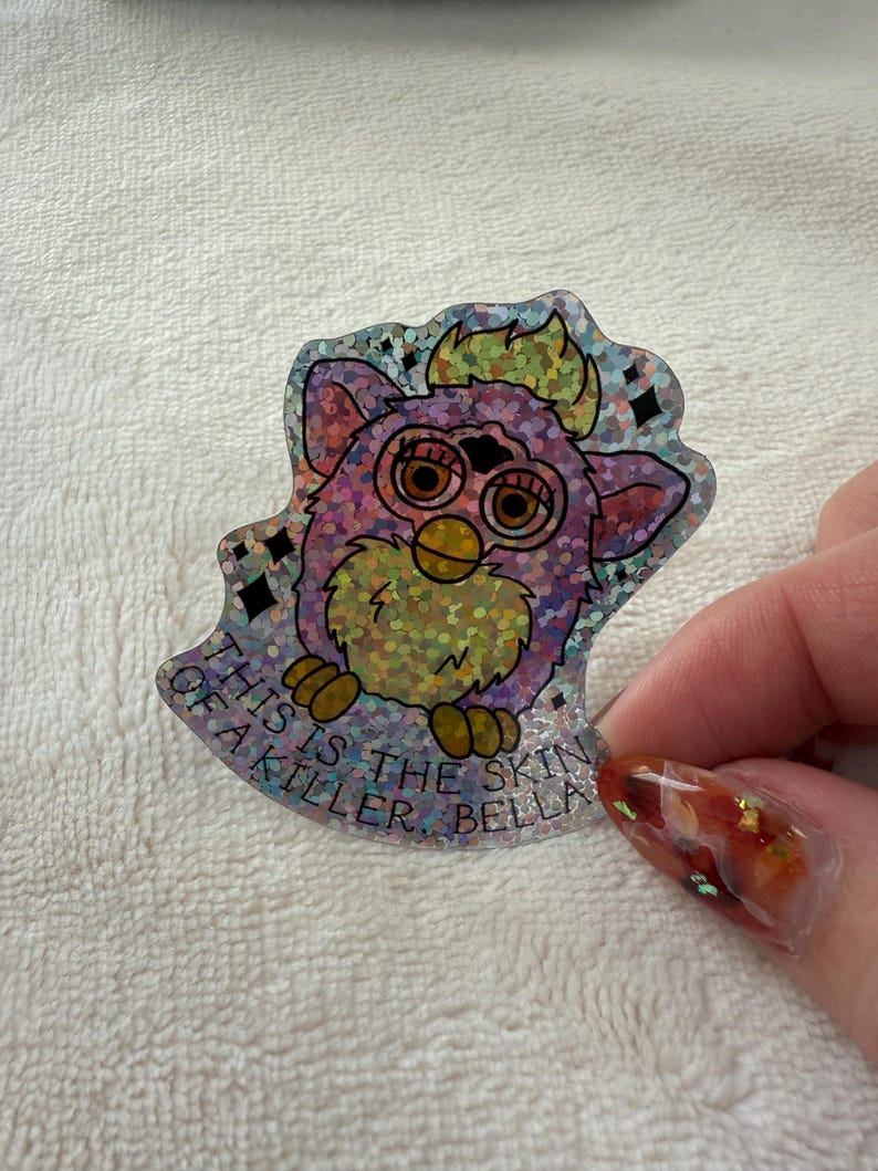 Skin of a Killer Furby Holographic Sticker - Etsy