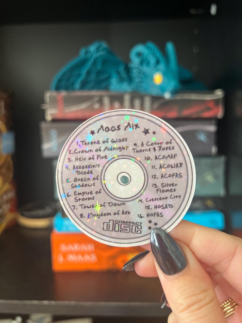 Sarah J Maas Mix Tape Sticker: Throne of Glass, ACOTAR, Crescent City ...
