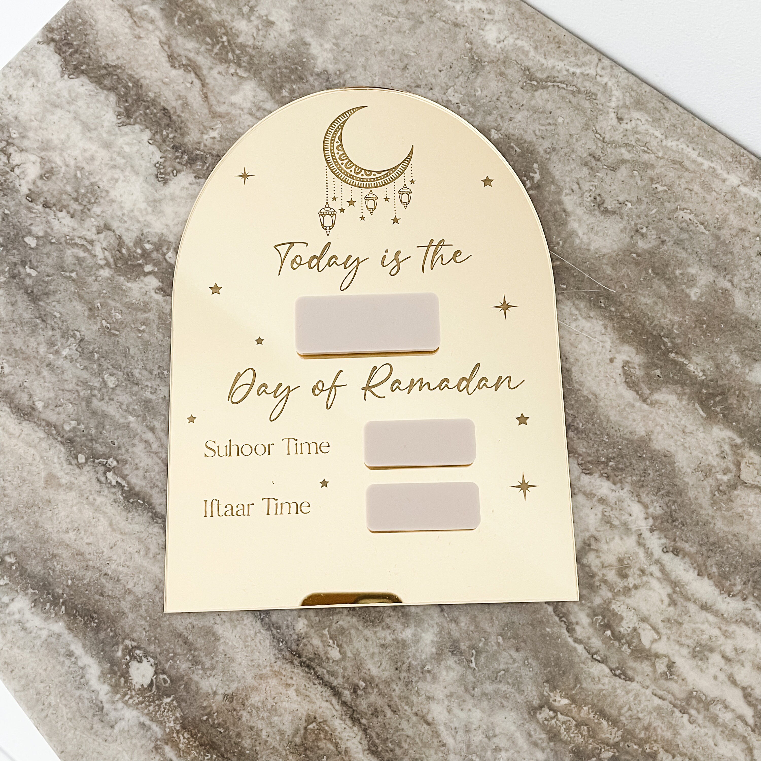 Ramadan Countdown Engraved Sign رمضان Blessed Ramadan Gold - Etsy UK