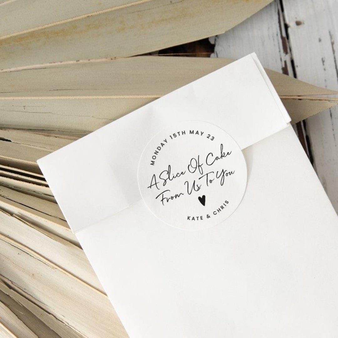 Wedding Cake Personalised Labels, Custom Label, Sweet Trolley, Cart ...