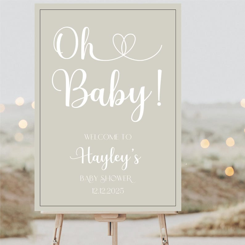 Welcome Baby Sign, Personalised Colour Choices (printable or Foam Board ...