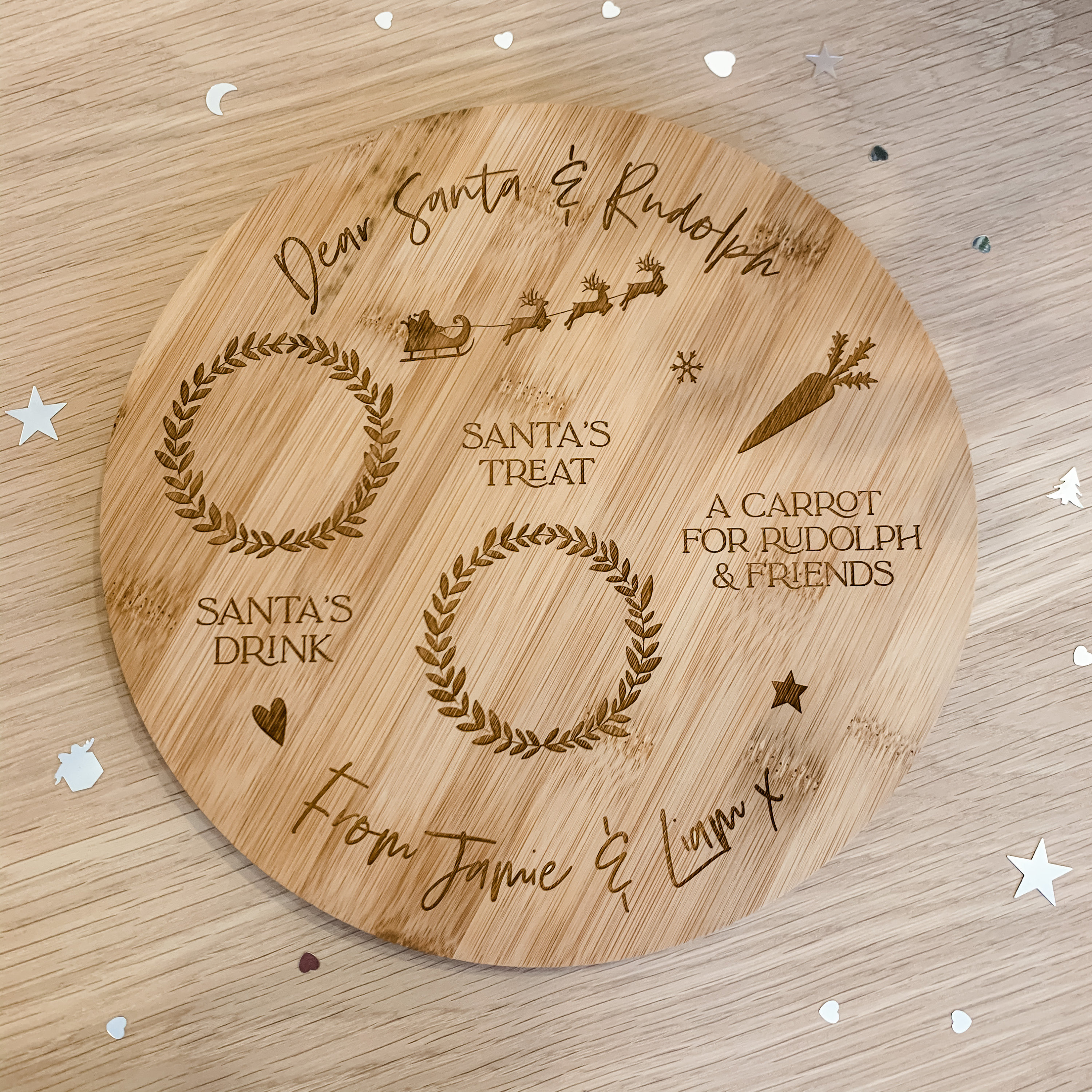 Santa Plate for Childrens Christmas Personalised Santa Board - Etsy UK