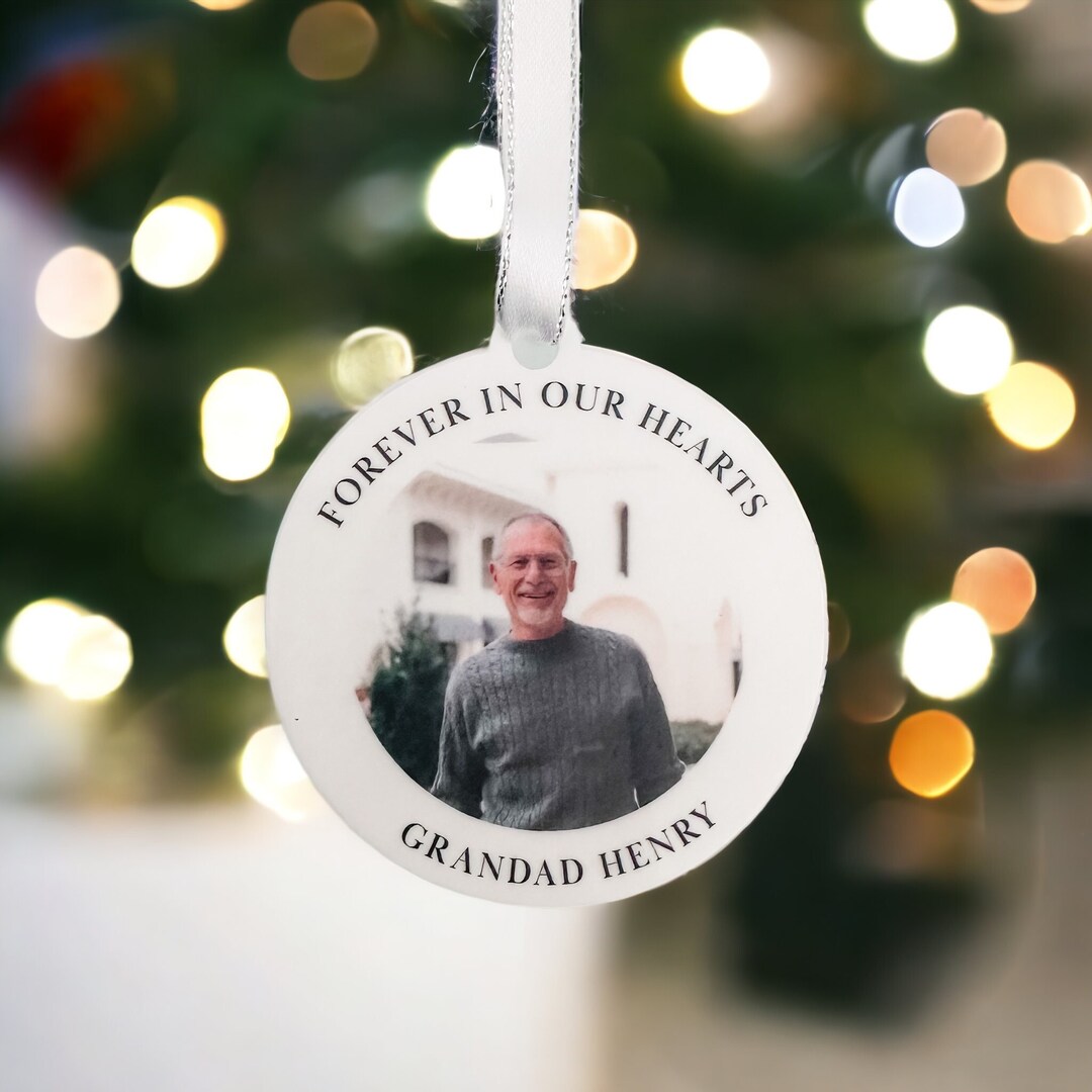 Remembrance Personalised Photo Bauble, in Loving Memory Baubles ...