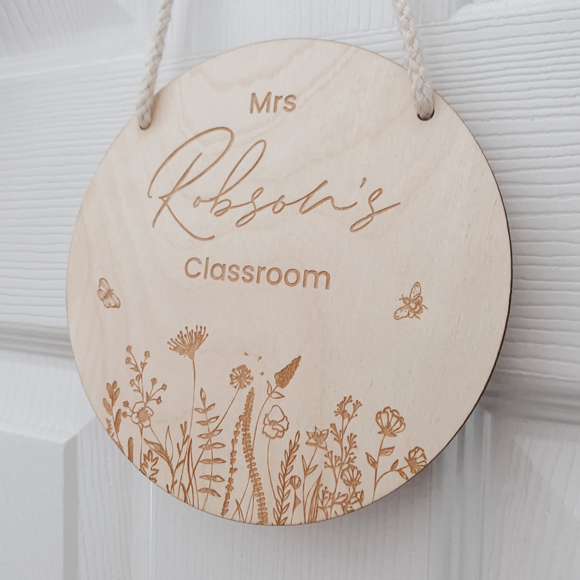 Classroom Door Sign Personalised Teacher Gifts Wood Engraved | Etsy