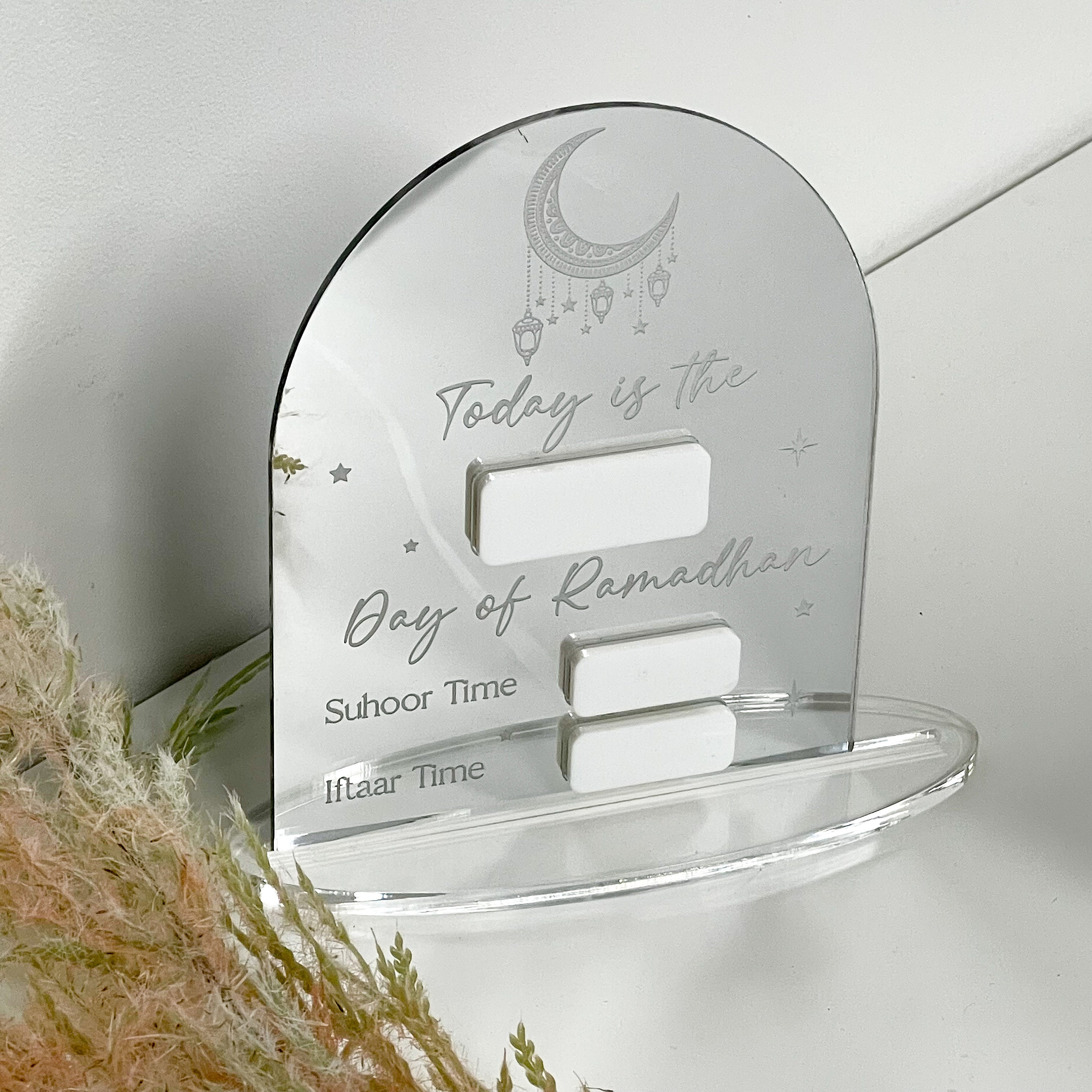 Ramadan Countdown Engraved Sign رمضان Blessed Ramadan Gold - Etsy UK