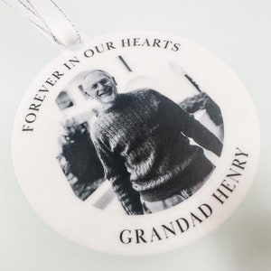 Remembrance Personalised Photo Bauble, in Loving Memory Baubles ...