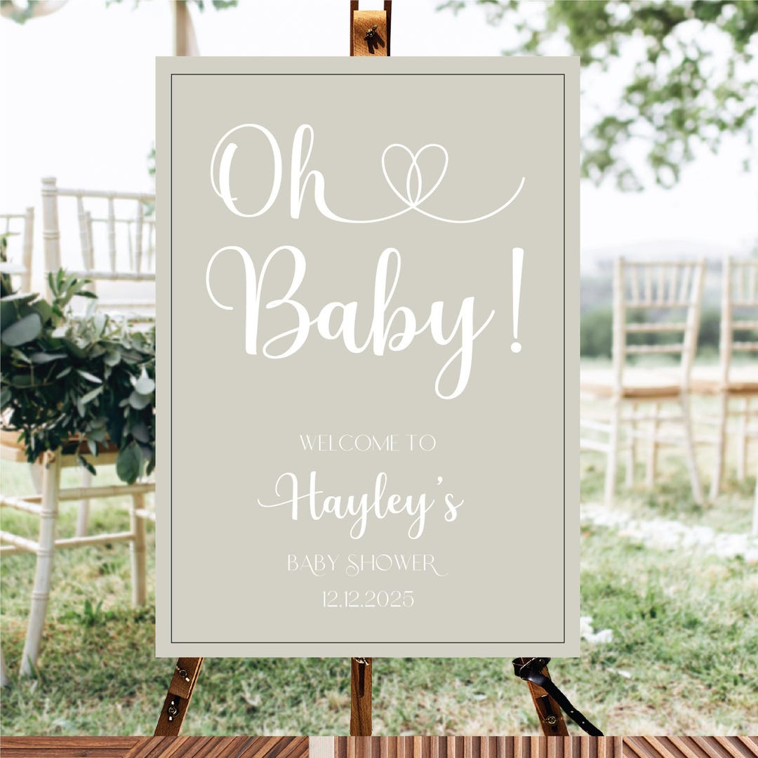 Welcome Baby Sign, Personalised Colour Choices (printable or Foam Board ...