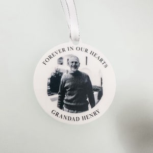 Remembrance Personalised Photo Bauble, in Loving Memory Baubles ...