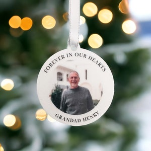 Remembrance Personalised Photo Bauble, in Loving Memory Baubles ...