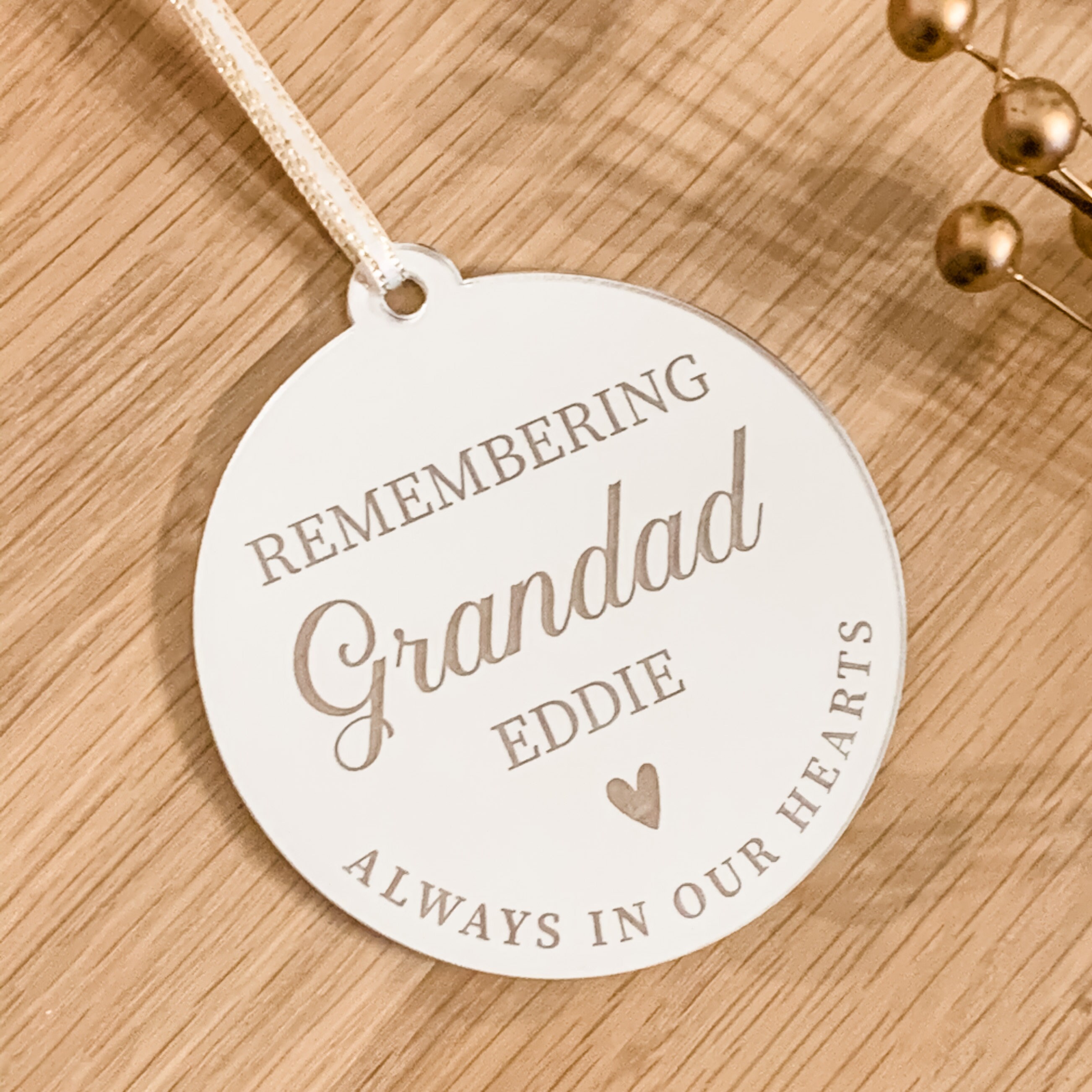 Remembrance Hanging Tag, in Loving Memory, Keepsake Bauble, Family ...