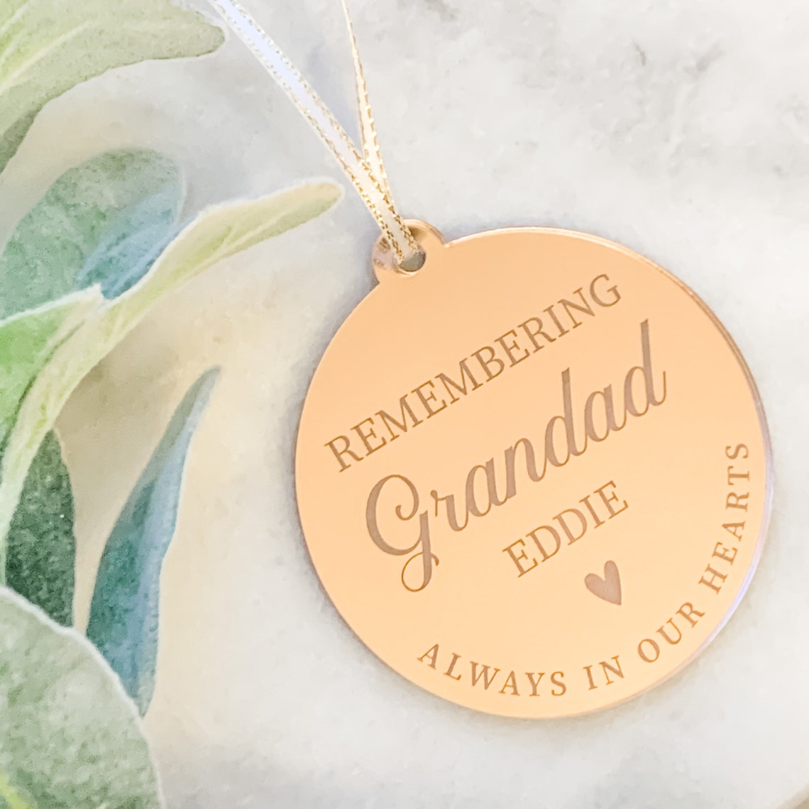 Remembrance Hanging Tag, in Loving Memory, Keepsake Bauble, Family ...