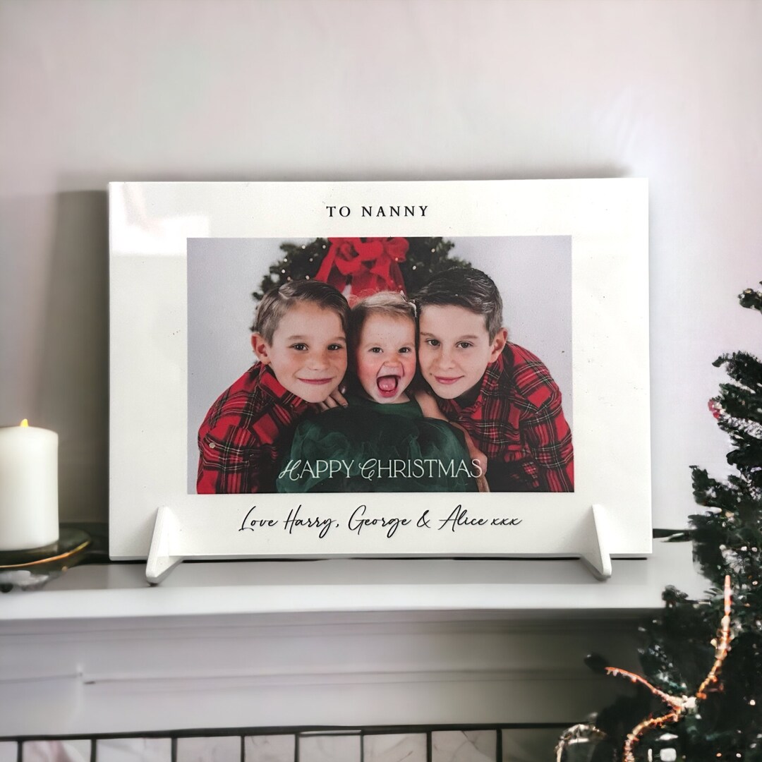 Nanny Grandchildren Photo Christmas Card, Luxury Personalised Gift ...