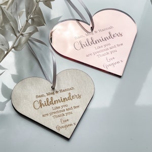 Childminder Personalised Thank You Gift, Childminders Keepsake Gift ...