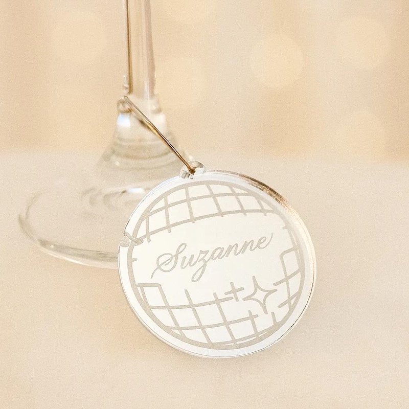Disco Ball Drinks Charm - Etsy UK