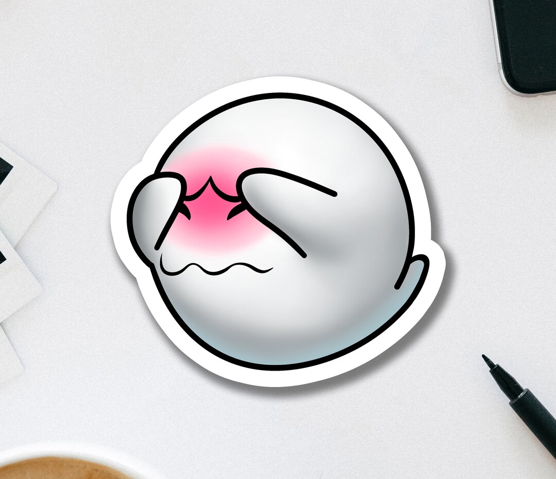 Shy Boo Sticker | Single Vinyl Sticker | Water Resistant | Laptop ...