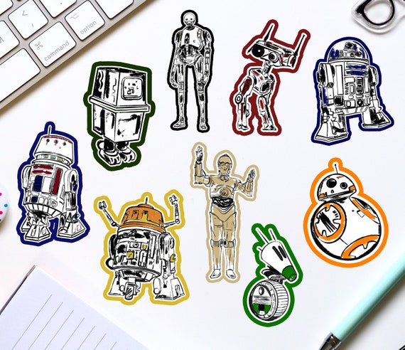 Droid Stickers Star Wars Single Vinyl Sticker Water - Etsy