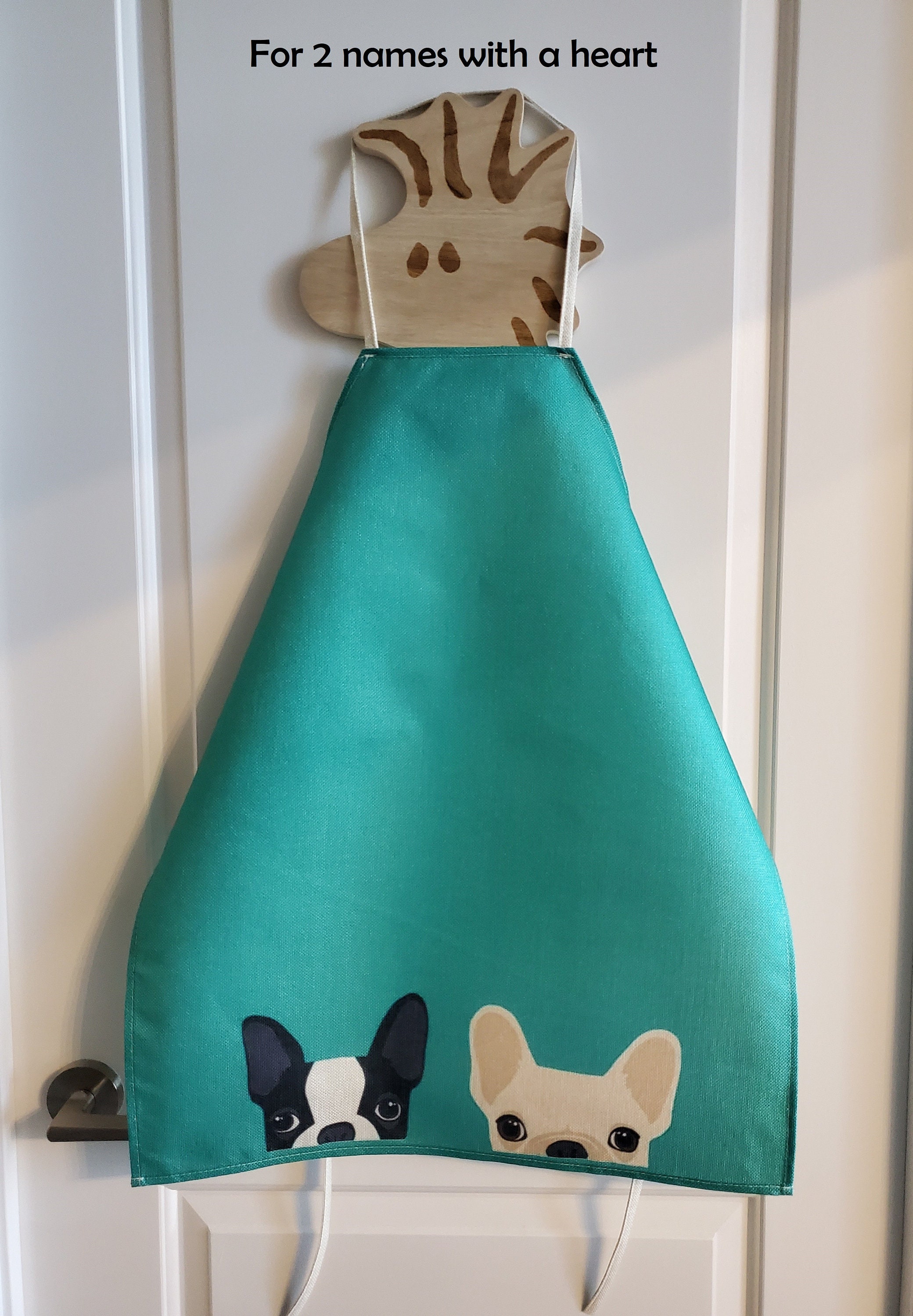 Personalized Embroidered Dog Apron With 2 Names, Machine Embroidered ...