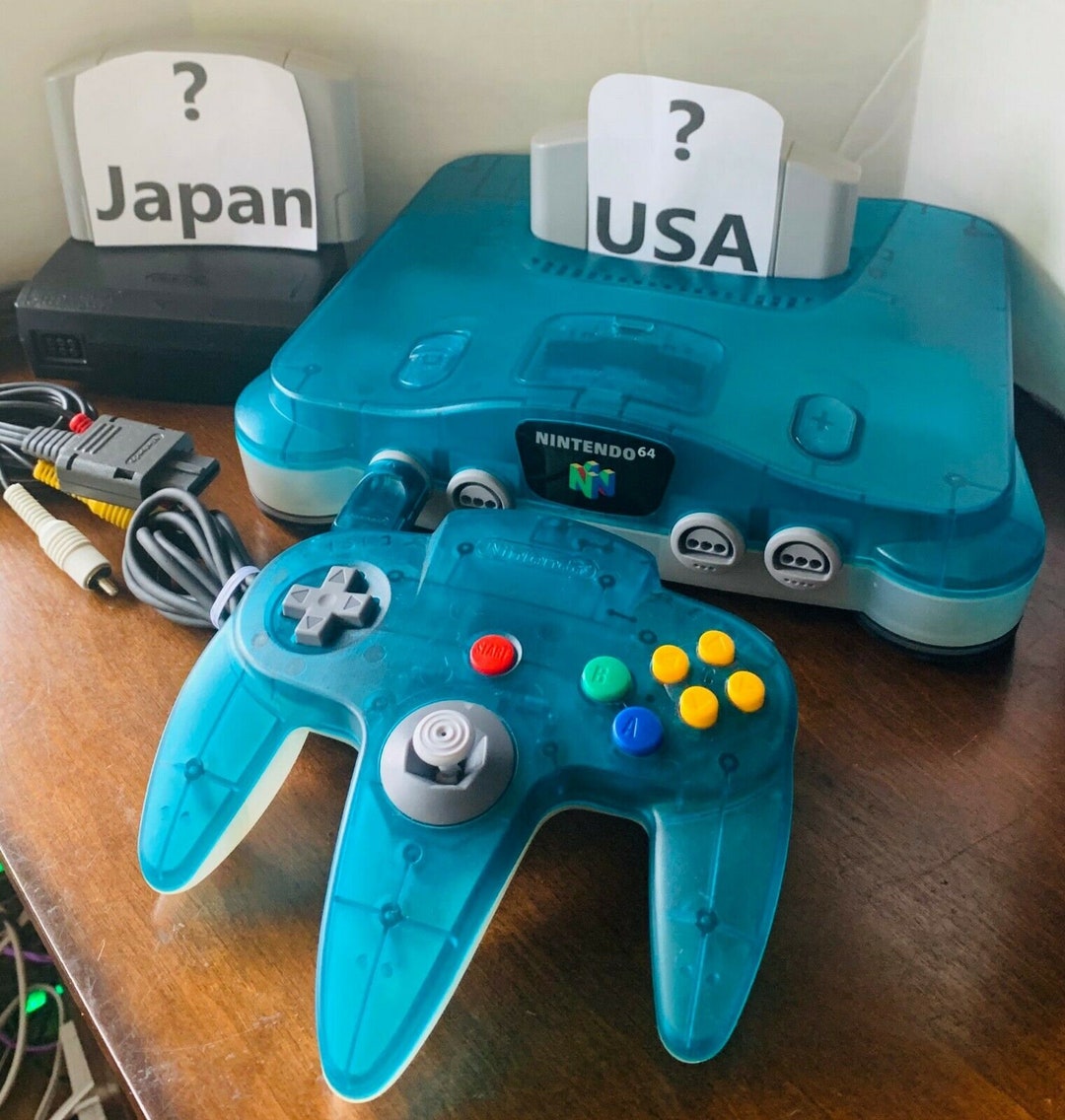 Authentic* Nintendo 64 N64 Ice Blue Clear Funtasic Console OEM ...