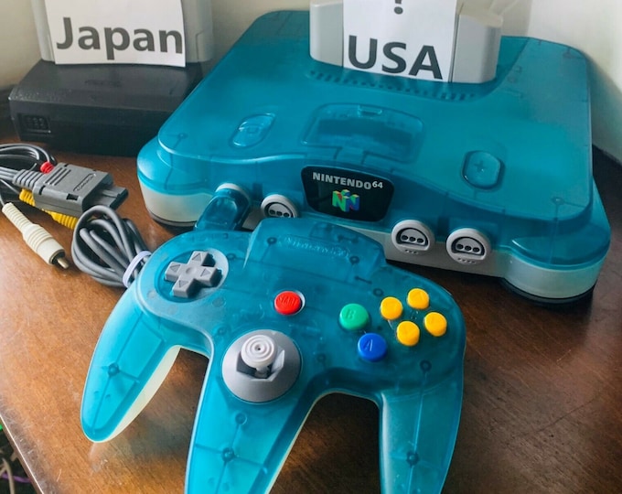 Authentic* Nintendo 64 N64 Ice Blue Clear Funtasic Console OEM ...