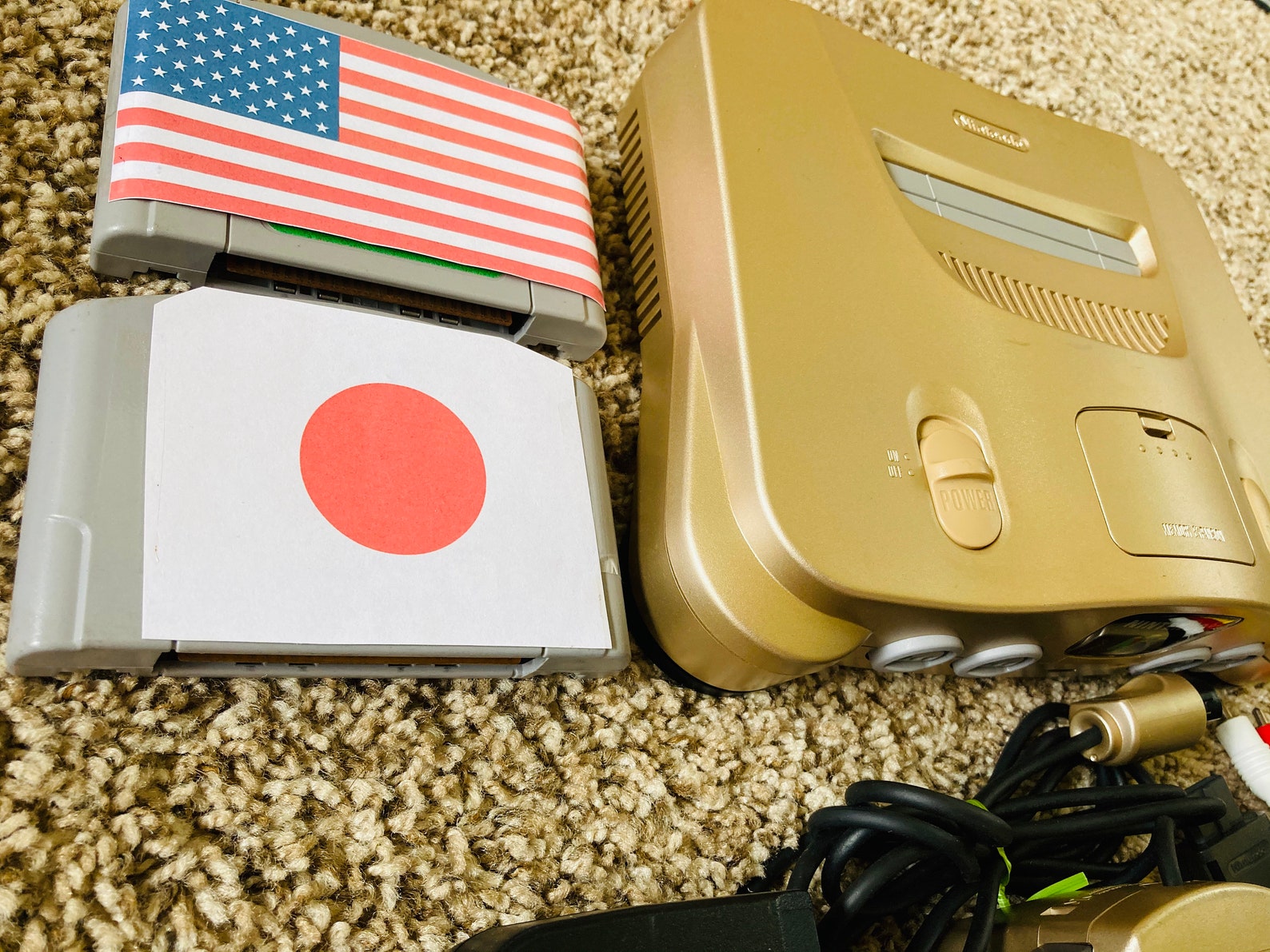 Gold Nintendo 64 N64 Console Region Free OEM Genuine Set *AUTHENTIC ...