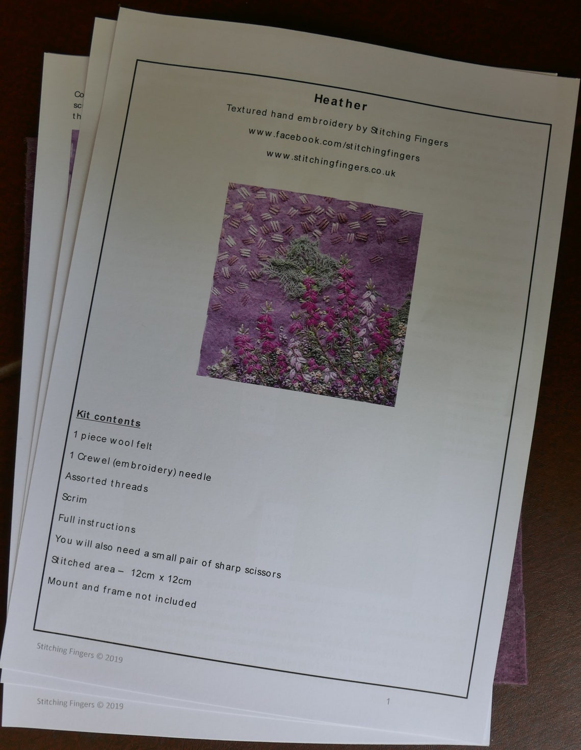 Heather Embroidery Kit - Etsy UK