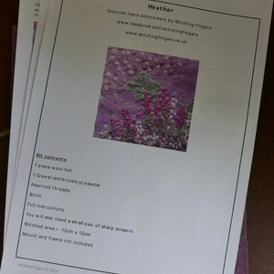 Heather Embroidery Kit - Etsy UK