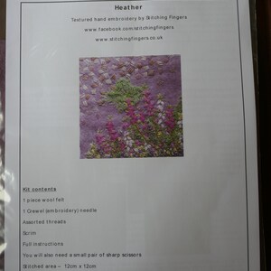 Heather Embroidery Kit - Etsy UK