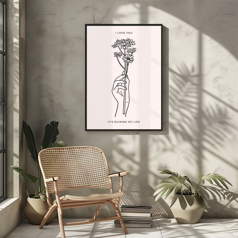 Taylor Swift Poster TTPD Lyrics Fortnight I Love You It's Ruining My ...